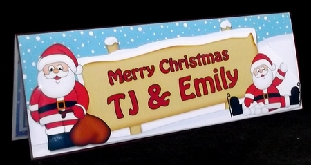 Large DL Merry Christmas TJ & EMILY 3D decoupage - Photo by Allen Bowen