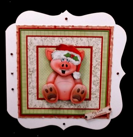 Happy Piggin Christmas Card Topper & Decoupage - CUP574386_68 ...