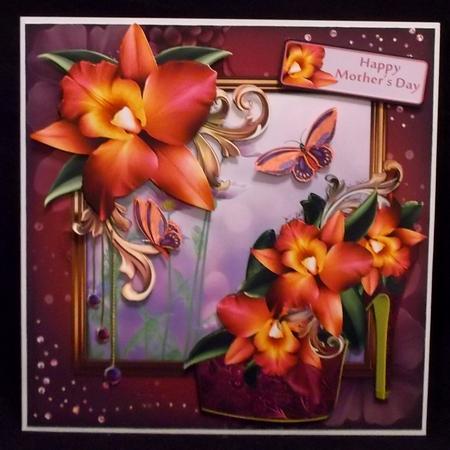 Passion Orchid Mini Card Card Kit with Shoe - CUP606092_1446 | Craftsuprint