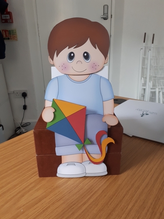 3D On the Shelf Card Kit - Little Boy Alvin is Flying high with his ...