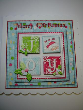 Merry Christmas Joy Square Card Front - CUP257415_880 | Craftsuprint