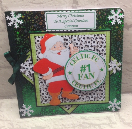 CELTIC FAN - SANTA FOOTBALL TOPPER - CUP838057_57683 | Craftsuprint