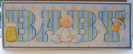 New Baby Boy Large Dl Word Card - CUP151313_576 | Craftsuprint