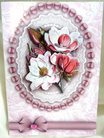 Magnolia Step by Step A5 Card Front - Photo by Ann Ramsell- Panniescrafts