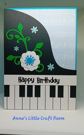 Piano Birthday Card with music backing paper - CUP1271849_40382 ...