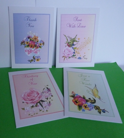 Four Notelet Card Fronts - CUP527756_688 | Craftsuprint