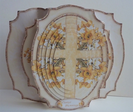 Floral Easter Cross Double Pop Out Card Kit - CUP948899_65 | Craftsuprint