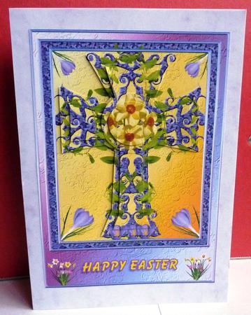 Daffodil & Crocus Easter Cross - CUP298178_819 | Craftsuprint
