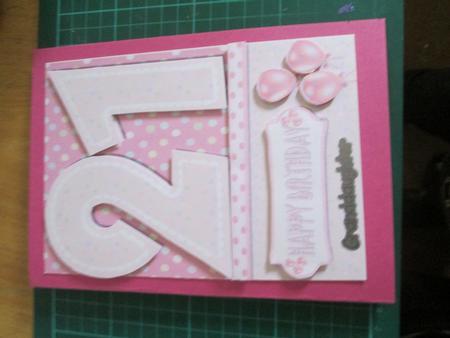 21st Birthday Girl Quick Card - CUP228004_38 | Craftsuprint