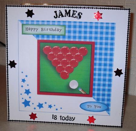 Snooker Quick Card with Decoupage - CUP27210_359 | Craftsuprint
