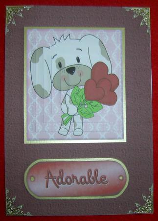 Adorable Puppy Love Card Front - CUP173611_40 | Craftsuprint
