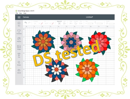 Set of 3D Paper Flower templates - CUP1043306_92733 | Craftsuprint