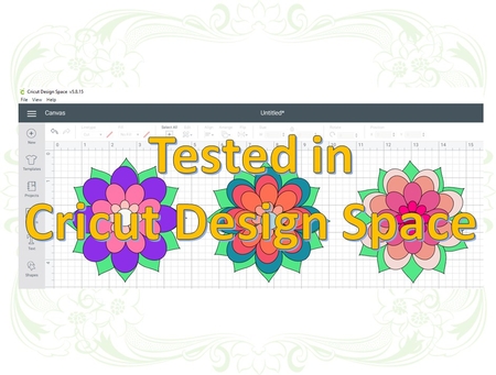 Set of three 3D Paper Flower templates - CUP1043491_92733 | Craftsuprint