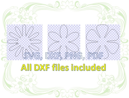 Paper flower silhouette, parts, felt, cut, felting, model making ...