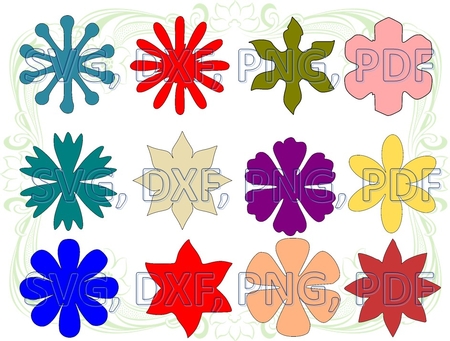 Paper flower silhouette, parts, felt, cut, felting, model making ...