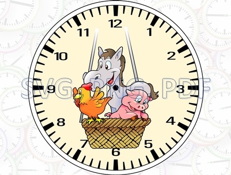 Clock face with Arabic and Roman numbers. Minute tick marks. Vintage ...