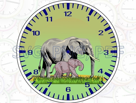 Clock face with Arabic and Roman numbers. Minute tick marks. Vintage ...