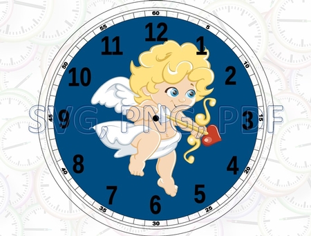 Beautiful clock face with Arabic and Roman numbers. Minute tick marks ...