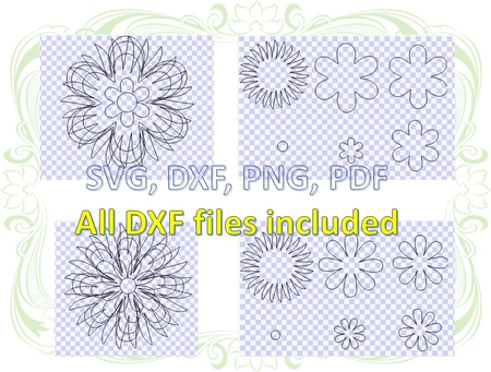 Paper flower templates and silhouettes. parts, felt, cut, felting, 3d ...