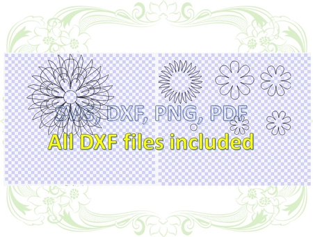 Paper flower template and silhouettes. Felting parts, felt, cut ...