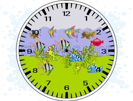 Beautiful clock face with Arabic and Roman numbers. Minute tick marks ...