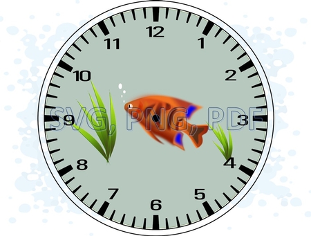 Beautiful clock face with Arabic and Roman numbers. Minute tick marks ...