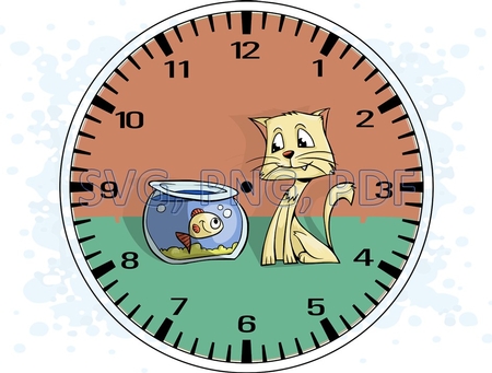 Beautiful clock face with Arabic and Roman numbers. Minute tick marks ...