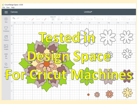 Set of svg, flower, templates, 3d, petal, cut. Different file formats ...