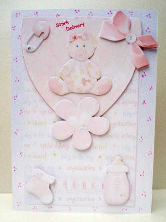 Baby Girl Envelope Card Front - CUP289441_1026 | Craftsuprint