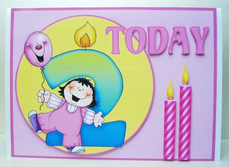2 Today Girls Quick Card with Decoupage - Photo by Audrey Clifford