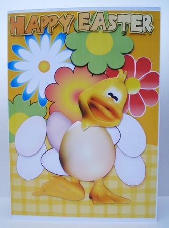 Easter Card Fun and Colorful with Duck - CUP295317_1446 | Craftsuprint