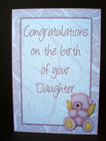 Super Cute New Baby Girl Quick Card - CUP134804_5 | Craftsuprint