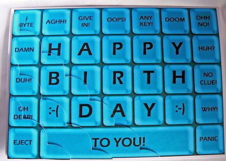A5 Novelty Fun Computer Keyboard Greetings Scallop Corner St - Photo by ...