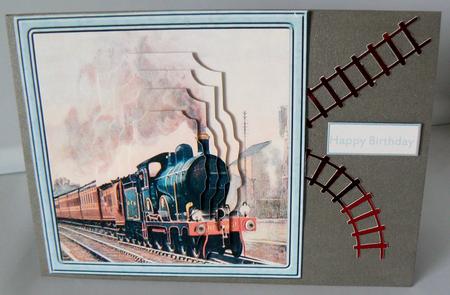 Vintage Train Card with Stackers - CUP543078_8 | Craftsuprint