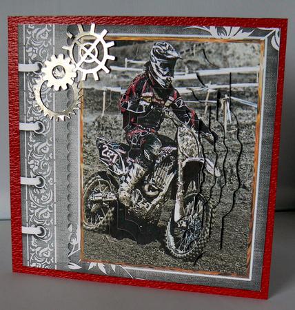 Dirt Track Rider Card with Shaped Stackers - CUP552551_8 | Craftsuprint