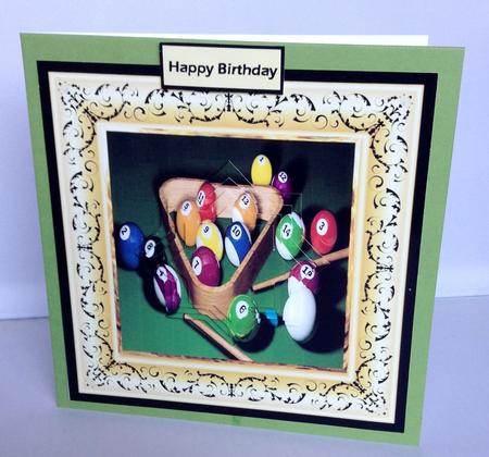 A Game of Billiards 6x6 Card with Pyramid Layers - CUP666207_8 ...