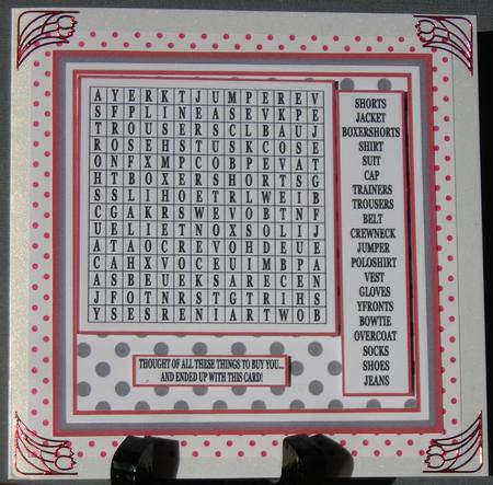 Puzzle 1 Wordsearch Mens Clothes - CUP635283_1566 | Craftsuprint