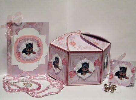 Cute Yorkie Large Hexagonal Gift Box Mini Kit - Photo by Barbara Hiebert