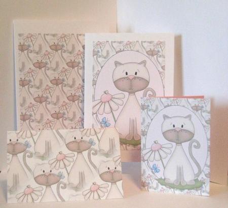 Cute Floral Cat Backing Sheet 4 - Photo by Barbara Hiebert