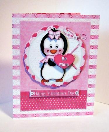 Cute Penguin Be Mine Valentine - CUP385886_1209 | Craftsuprint