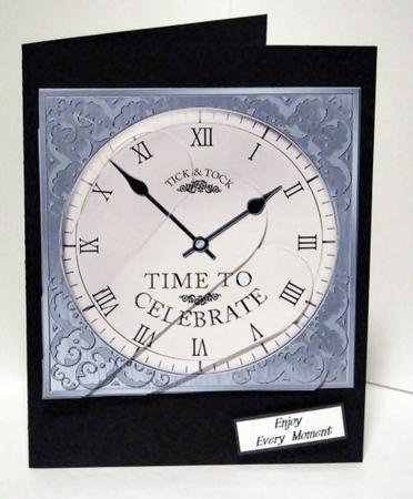 Time to Celebrate Clock Fan Pyramage Topper - Photo by Barbara Hiebert