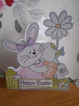Little Girl Bunny Shaped Card - Photo by BECCY WILTON