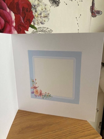 Pale Blue Blank Floral Insert 5 x 5 Inch Square - CUP895607_92133 ...