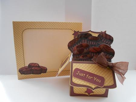 3D Chocolate Lovers Rubber Band Pop Up Box Card - CUP526890_359 ...