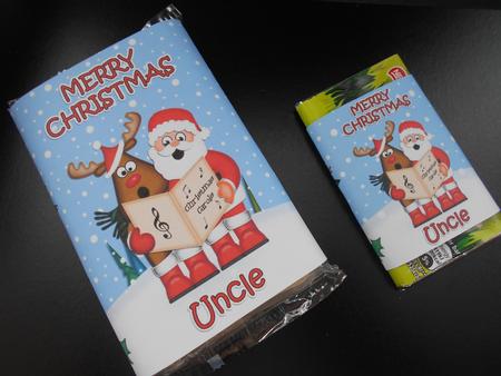 Christmas Singing Santa & Rudolph Uncle Chocolate Wrapper - CUP381406 ...