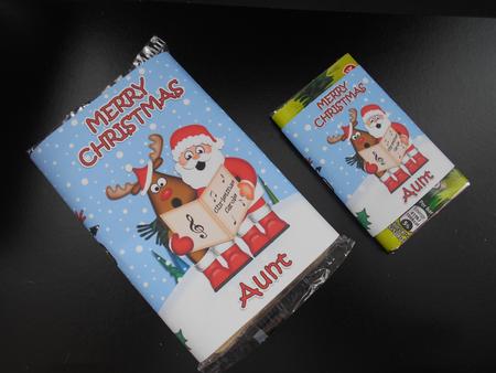 Christmas Singing Santa & Rudolph Aunt Chocolate Wrapper - CUP381405 ...