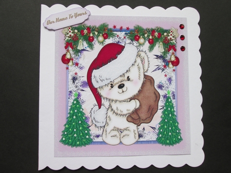Scruffy Santa Bear - CUP919142_1398 | Craftsuprint