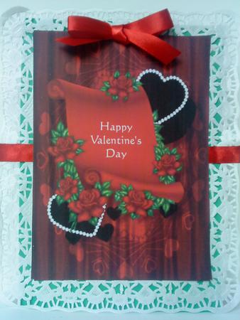 Red Scroll, Black Hearts and Red Roses A4 Card - CUP390792_376 ...