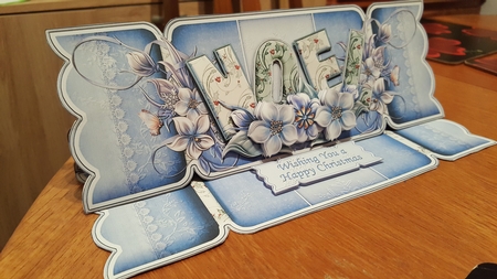 Large Dl Cracker Easel Card Kit Blue Noel - CUP348551_68 | Craftsuprint