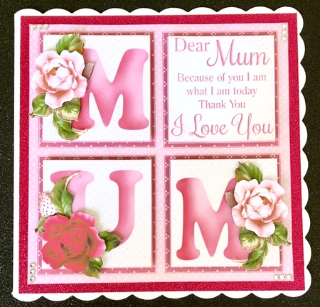 8x8 I love you mum mini kit - CUP957574_1209 | Craftsuprint